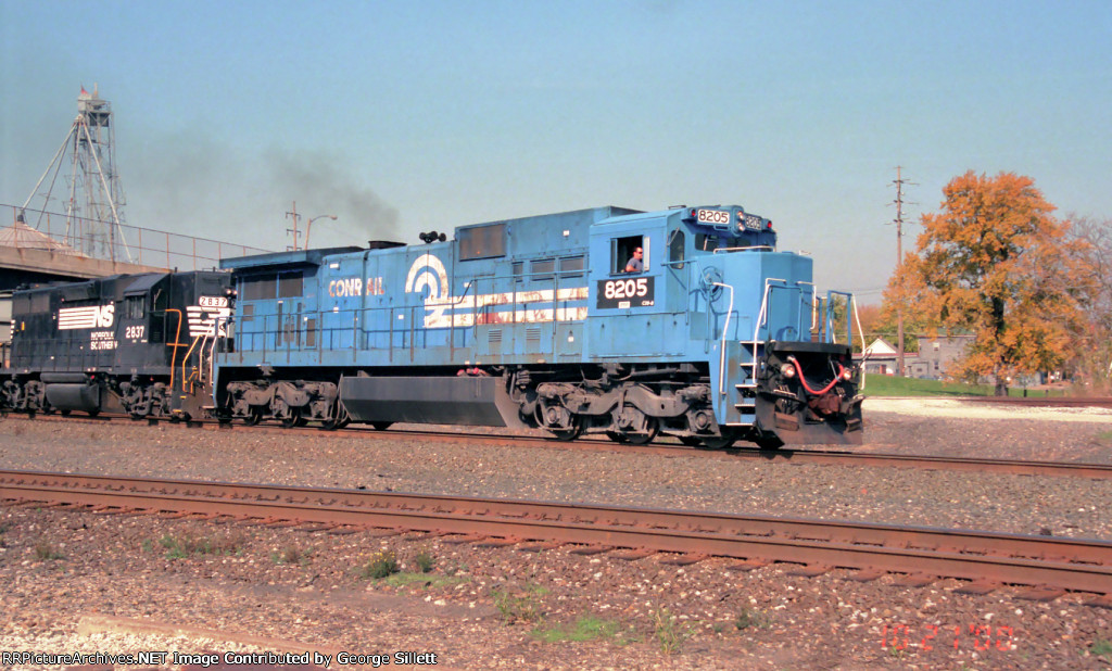 An ex CR C39-8 passes through Alliance Ohio.